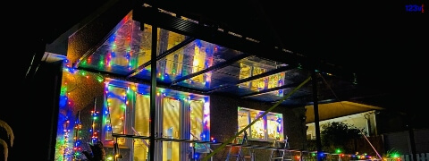 Solar Powered Veranda in Black, Largs, Scotland, UK