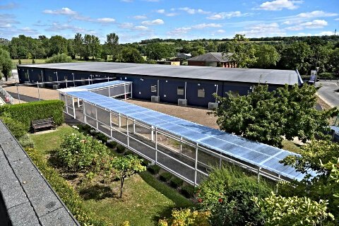 NHS Hospital Walkway Commercial Canopy Shelter UK